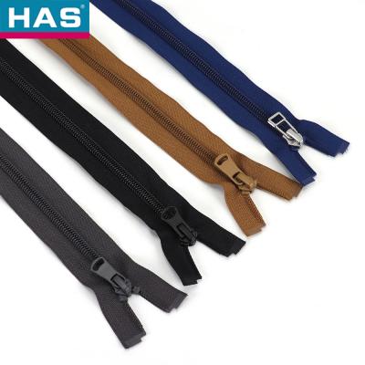 China Durable Nylon Zipper With Custom Coil and Open-end For Jacket for sale