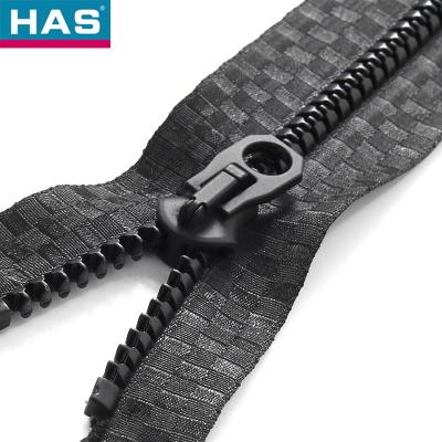 China #5 Resin Zipper with Close-end and Black Plastic Strip For suitcase for sale