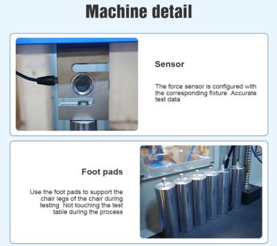 China Furniture Testing Machines , Chair Vertical Load Capacity Testing Machine for sale