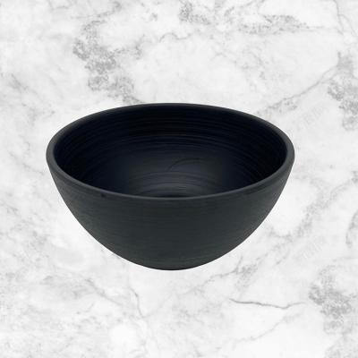 China Ciotola di riso della melammina del ristorante intorno a Matte Black Bowl Dinnerware for sale