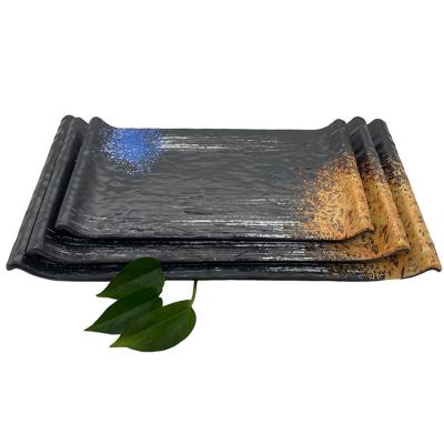 Cina Modello FDA della galassia della piastrina di rettangolo del nero della melammina del ODM 16,2» in vendita