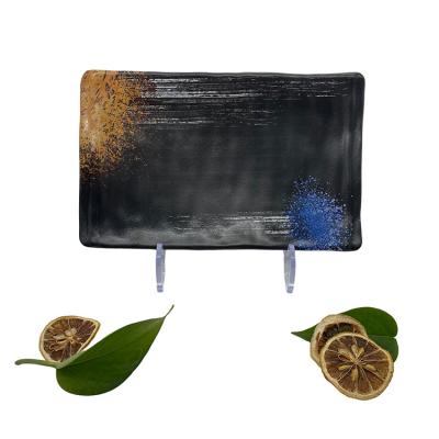 Cina CE di Matte Black Tableware della melammina di rettangolo della piastrina di minestra della melammina della scuola in vendita