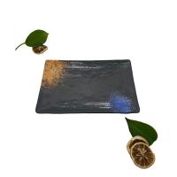 China Hotel 8 Inch Melamine Dinner Plates Rectangle With Reliefs Texture for sale