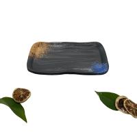 China Rectangle Commercial Melamine Dinnerware Restaurant 8.3'' Galaxy Pattern for sale