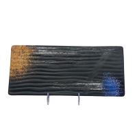 China Rectangle Melamine Camping Plates Set Smooth With Galaxy Pattern for sale