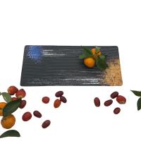 China Rectangle Melamine Camping Plates Set Smooth With Galaxy Pattern for sale