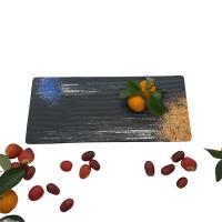 China Rectangle Melamine Camping Plates Set Smooth With Galaxy Pattern for sale