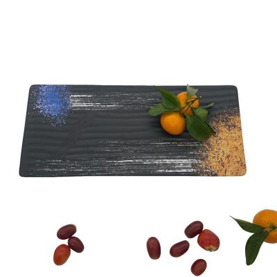 Cina Le piastrine di campeggio della melammina di rettangolo hanno messo liscio con il modello della galassia in vendita