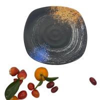 China 10.8'' Restaurant Square Melamine Dinner Plates Dinnerware Galaxy Pattern for sale