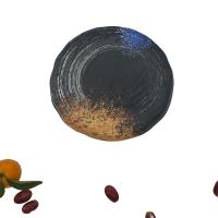 China Round 12 Inch Melamine Picnic Plates Dinnerware Galaxy Pattern for sale