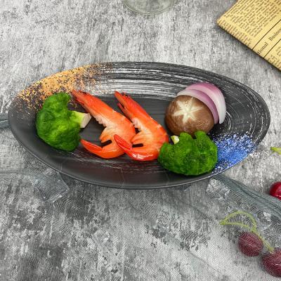Cina La piastrina di insalata della melammina dello stufato di castrato del ristorante mette con il modello della galassia in vendita