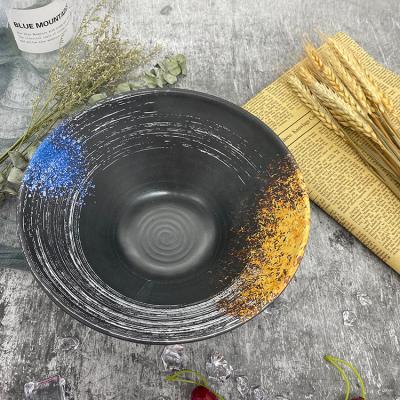Cina Ciotola di minestra di plastica della melammina di ramen del ristorante con il modello della galassia di forma di v in vendita