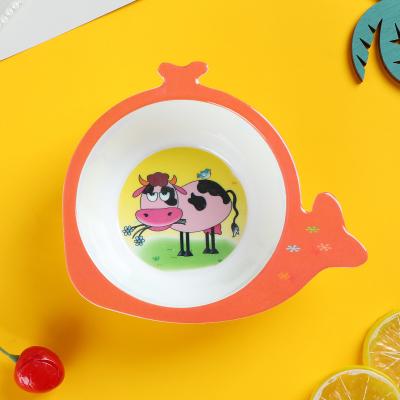 Cina Lead Free 100% Melamine Dinnerware Sets Stain Resistant Bamboo Fibre Material in vendita