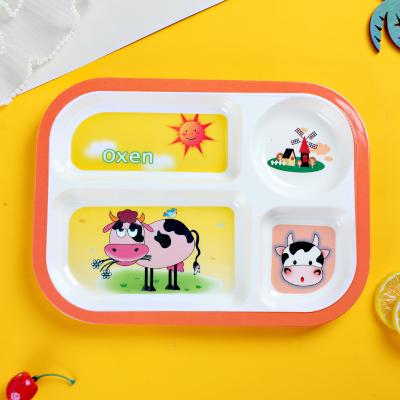 Cina Lead Free 100% Melamine Dinnerware Sets Stain Resistant Bamboo Fibre Material in vendita