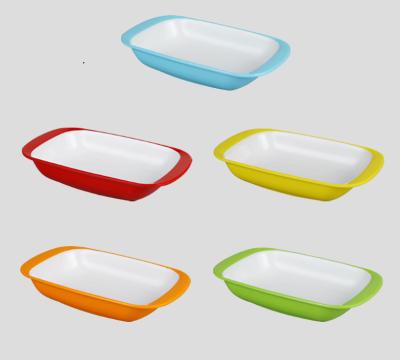 Cina 100% Melamina Incrempabile Plastica Piatti rettangolari Piatto profondo Per Zuppa di Insalate in vendita