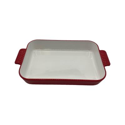 Cina Piatto quadrato di aragoste piatto da pranzo piatto di grande capacità con due orecchie pentola di zuppa di melamina in vendita