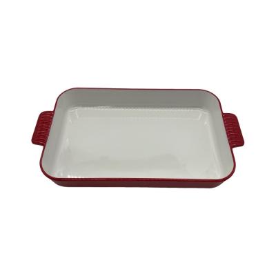 Cina Melamine Casserole Dish With Lid Food Grade Covered Rectangle Casserole Dish With Handles MMC Bowls With Lid in vendita