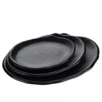 China Enhance Your Dining Experience with Matte Black Melamine Dinnerware Plates for sale