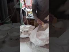 White plate with decal paper
