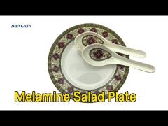 Round Melamine Salad Plate Deep 8 Inch Non Toxic With Ripple