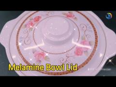 Safety Melamine Bowl Lid Round 9 Inch 430g Food Grade With Handle
