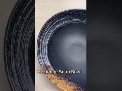 Japanese Restaurant Udon Melamine Black Bowl Unbreakable Galaxy Pattern