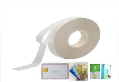 China Transparent Polyamide Hot Melt Adhesive Tape with 110-120℃ Melting Point for Bank Card and Smart card Lamination for sale