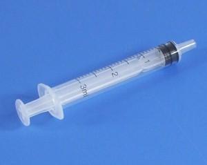 China 3ml with needle Three Parts Medical Disposable Syringe in PE or blister bagwith CE ISO for single use for sale