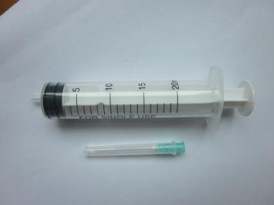 China 20/30ml with needle Three Parts Medical Disposable Syringe in PE or blister bagwith CE ISO for single use for sale