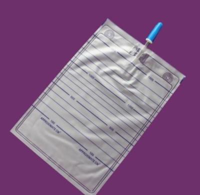China Medical device Disposable Urine Bag/ Medical Urine Drainage Bag for hospital Without outlet Valve with CE and ISO for sale