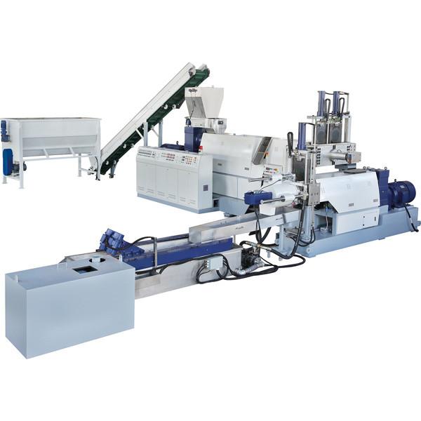 Quality Vacuum Plastic Recycling Equipment Double Stage Plastic Pelletizing System PLC Control for sale