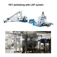 Quality Industrial PET Flakes Pelletizing Machine 1000kg/Hr Pet Recycling Line With LSP for sale