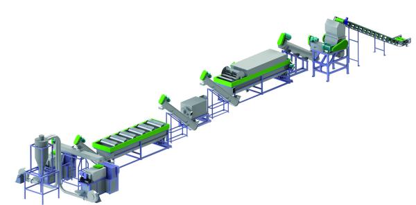 Quality 1500kg/Hr PP PE Film Washing Line Plastic Recycling Machine Customerized for sale