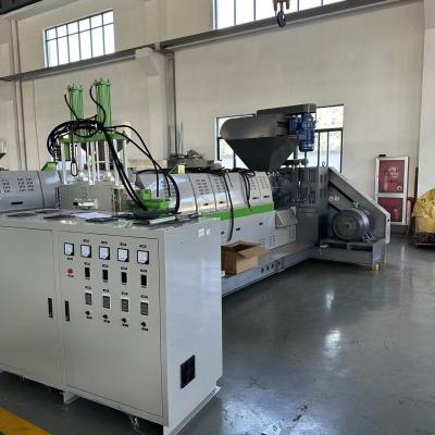 China Double stage PE PP plastic film pelletizer recycle granulator machine water cooling recycle machine 322 for sale