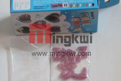 China Crystal Cat nail caps pet nail caps with color box package for sale