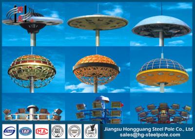 Cina Alto albero palo leggero di galvanizzazione ottagonale della immersione calda per illuminazione quadrata in vendita