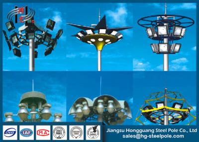 Cina Pali di illuminazione all'aperto leggeri rivestiti dell'albero galvanizzati Q235 di pali dell'inondazione della polvere alti in vendita