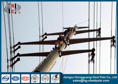 Cina Corrente elettrica galvanizzata conica d'acciaio Palo della immersione calda con bullone d'ancoraggio Q345 in vendita