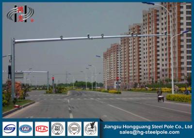 China Hot Dip Galvanized Octagonal Security Camera Pole , Steel Light Post for sale