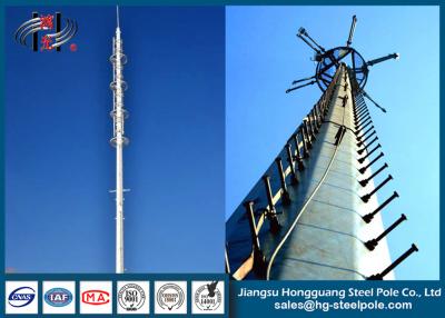 Cina la telecomunicazione tubolare d'acciaio poligonale 4G si eleva l'acciaio Q235 della laminazione a caldo in vendita