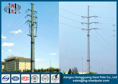 China 35KV Anti - rust Q345 Power Transmission Poles Overhead Project for sale