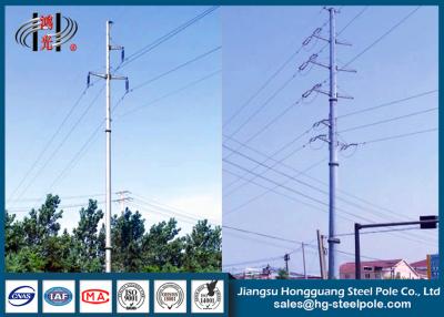 China Hot Dip Galvanised Electrical Power Transmission Poles Transformer Mast Steel for sale