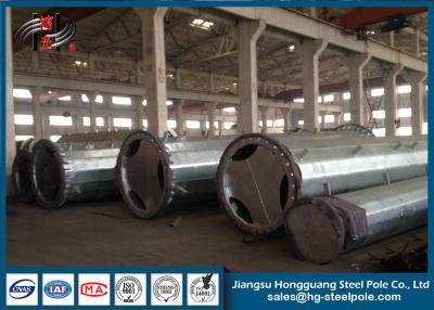Electric Hot Dip Galvanized Steel Power Poles For Power Transmission Line With Bitumen