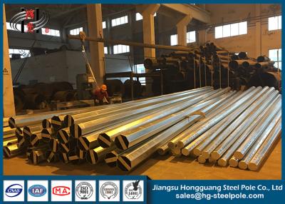 China NEA Standard Conical Hot Dip Galvanized Steel Power Transmission Poles 10 KV to 220 KV for sale