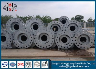 Q235 Polygonal Steel Tubular Utility Steel Light Pole For Electrical Distribution Line