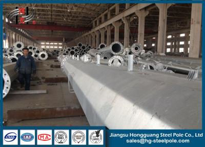 China Double Circuit Suspension Steel Electrical Transmission Poles Yield Strength 235 Mpa for sale