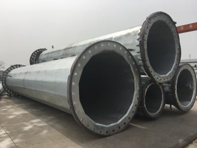 China Transmission Line Project Electrical Power Pole , Metal Utility Pole 220KV Q345 for sale