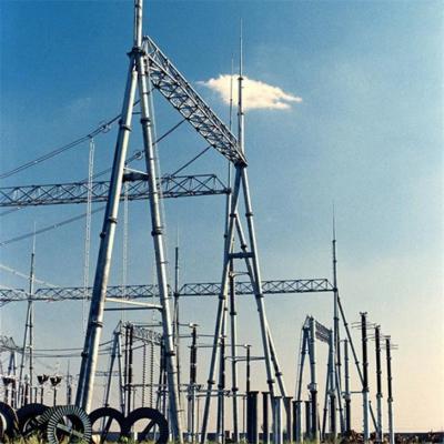 China estructuras de acero cónicas, de la subestación 750KV inmersión caliente redonda Q345 galvanizada en venta