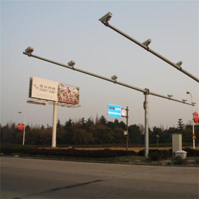 China Solar / Wind Power Traffic CCTV Camera Pole Hot Roll Steel Q235 for sale