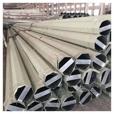 China Hot Dip Galvanized Electrical Power Pole with 14m Mounting Height and 50 Years Life Time for Power Distribution Networks for sale